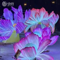 China Traditional Artificial Peony Flower Zigong Lantern For Garden Outdoor Decoration for sale