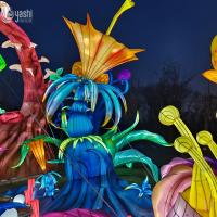 China Vivid Exotic Silk Flower Zigong Lantern 220v for Traditional Festivals for sale