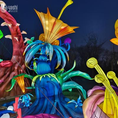 China Vivid Exotic Silk Flower Zigong Lantern 220v for Traditional Festivals for sale