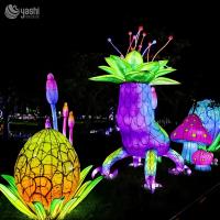 China Outdoor Exotic Artificial Flower Light Handmade Lantern 150-160CM Waterproof Fabric with LED Lighting 110/220V for sale