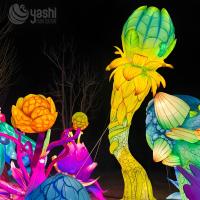China Custom Giant Orchid Flower LED Lantern, Colorful Floral Light Sculpture for Park & Garden Light Show for sale
