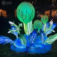 China Silk Lantern with Exotic Flower Design - Perfect for Traditional Chinese Festivals and Outdoor Decoration for sale