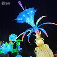 China Realistic Silk Flower Lantern - Exotic Flower Design for Festival Decoration for sale
