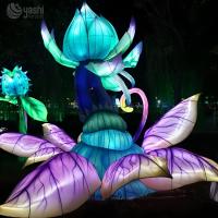 China Realistic Silk Flower Lantern - Exotic Flower Design for Festival Decoration for sale
