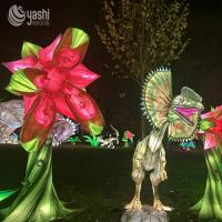 China Custom Giant Monster Carnivorous Plant LED Lantern Set, Horror Fantasy Plant Light Sculpture for Theme Park Light Festival for sale