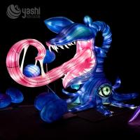 China Custom Giant Monster Carnivorous Plant LED Lantern Set, Horror Fantasy Plant Light Sculpture for Theme Park Light Festival for sale