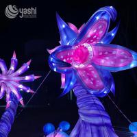 China Custom Giant Monster Carnivorous Plant LED Lantern Set, Horror Fantasy Plant Light Sculpture for Theme Park Light Festival for sale