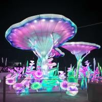 China Lifelike Mushroom Zigong Lantern Sculpture for Outdoor Party Decoration for sale