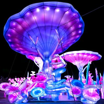 China Lifelike Mushroom Zigong Lantern Sculpture for Outdoor Party Decoration for sale