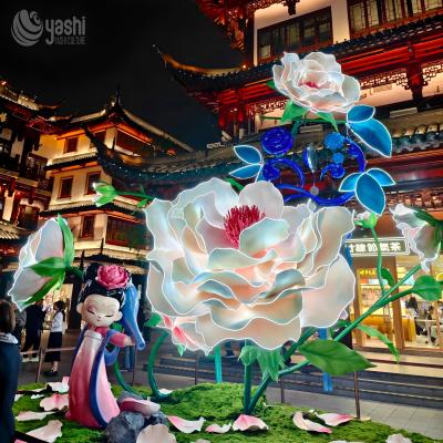 China Grotesque Flower Zigong Lantern 180CM-200CM with LED Lighting for Festival & Park Decorations for sale