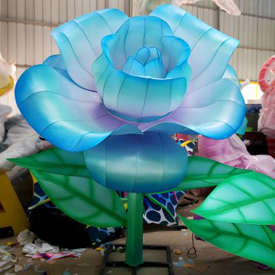 China Chinese Peony Sculpture Lantern 100CM × 100CM with Dual Color Temperature LED 2700K-6000K for Outdoor Party Decoration for sale