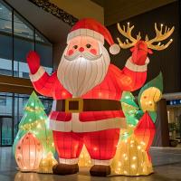 China Custom Large Santa Claus Lanterns 200-220CM with LED Lighting for Outdoor Christmas Decorations for sale