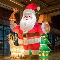 China Custom Large Santa Claus Lanterns 200-220CM with LED Lighting for Outdoor Christmas Decorations for sale