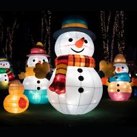 China 200-220CM Waterproof Snowman Lantern with LED Lighting for Outdoor Christmas Decorations - 110/220V Customizable for sale