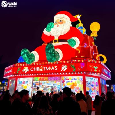 China 220-240CM Custom Santa Claus LED Lanterns for Outdoor Christmas Lighting Displays - 110/220V Power for sale