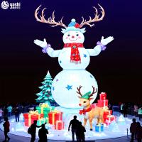 China Custom 300CM Christmas Snowman Lanterns - Outdoor LED Decorative Lighting with 110/220V Power for sale