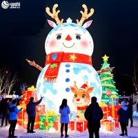 China Custom 300CM Christmas Snowman Lanterns - Outdoor LED Decorative Lighting with 110/220V Power for sale