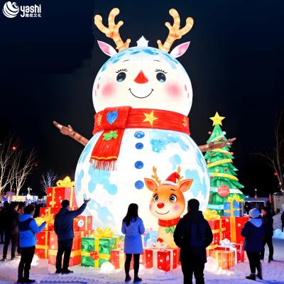 China Custom 300CM Christmas Snowman Lanterns - Outdoor LED Decorative Lighting with 110/220V Power for sale