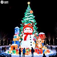 China Custom 300CM Christmas Snowman Lanterns - Outdoor LED Decorative Lighting with 110/220V Power for sale