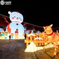 China 350cm Christmas Snowman Lantern - Handmade Outdoor LED Display with 110/220V Power for Theme Parks & Events for sale