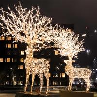 China Large-scale Outdoor Christmas Decorations - Light-up Christmas Reindeer Decor for Garden Decoration for sale