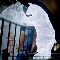 China 3D Bear Pattern Decorative Lighting Installation For Christmas Decoration & Shopping Mall Decoration for sale