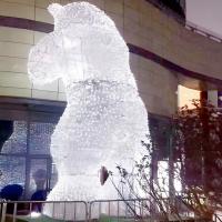 China 3D Bear Pattern Decorative Lighting Installation For Christmas Decoration & Shopping Mall Decoration for sale