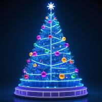 China Outdoor Waterproof Giant Christmas Tree & 3D Christmas Tree-shaped Sculpture Christmas Lights for sale