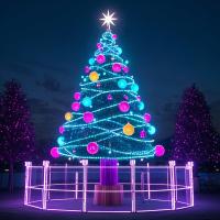 China Outdoor Waterproof Giant Christmas Tree & 3D Christmas Tree-shaped Sculpture Christmas Lights for sale