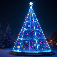 China Outdoor Waterproof Giant Christmas Tree & 3D Christmas Tree-shaped Sculpture Christmas Lights for sale