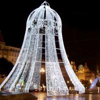 China Large 400cm Santa Claus LED Lantern for Outdoor Christmas Decorations - 110V/220V Customizable Lighting for sale