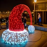 China Christmas Outdoor Decorations - LED Christmas Hat Lantern Decorations for Street Decoration。 for sale