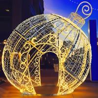 China Giant Walk-through Bauble Arch LED Motif Light, Oversized Christmas Ball Tunnel Light Sculpture for Shopping Mall & Plaza Holiday Decor for sale