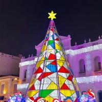 China Christmas Theme Light Show Decorations, LED Christmas Tree Lanterns for sale