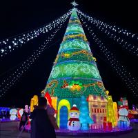 China 500cm Large Christmas Tree LED Holiday Lights for Mall Decoration - 110V/220V Customizable Commercial Display for sale