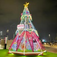 China Outdoor Giant LED Lighting Christmas Tree Decoration Customizable 6m for sale