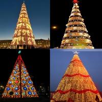China Street Hotel Decorations Large Christmas Tree Lighting Customizable for sale