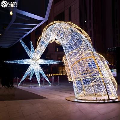 China Outdoor Festival Party Arch Meteor String Lights 400cm x 400cm with Rust Proof Steel Frame and LED Lighting for sale