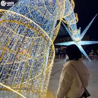 China Outdoor Festival Party Arch Meteor String Lights 400cm x 400cm with Rust Proof Steel Frame and LED Lighting for sale