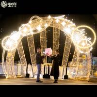China Outdoor Party Holiday Lights Decoration Arch 500cm LED Meteor String Lights 110V/220V Customizable for sale