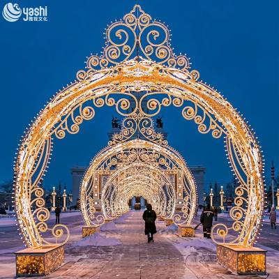 China 500CM Custom Silk Thread Outdoor Arch LED Lights for Wedding Birthday Party Decorations - 110/220V Power for sale