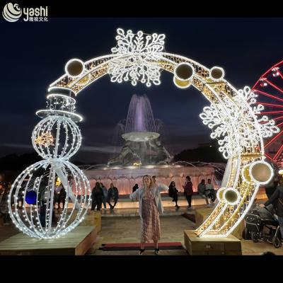 China Custom 500cm Handmade LED Arch Gate for Shopping Malls and Festivals - 110V/220V Power for sale