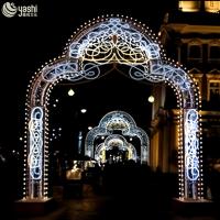 China Festive Giant LED Illumination Wire Arch Handmade for Shopping Center for sale