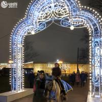 China Festive Giant LED Illumination Wire Arch Handmade for Shopping Center for sale