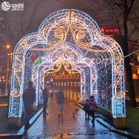 China Festive Giant LED Illumination Wire Arch Handmade for Shopping Center for sale