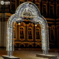 China Festive Giant LED Illumination Wire Arch Handmade for Shopping Center for sale