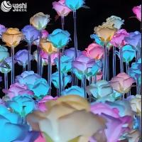 China Acrylic Sheet Flower Lawn LED Decoration Light Colorful for Shopping Mall Decor for sale