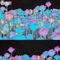 China Acrylic Sheet Flower Lawn LED Decoration Light Colorful for Shopping Mall Decor for sale