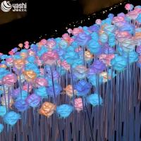 China Acrylic Sheet Flower Lawn LED Decoration Light Colorful for Shopping Mall Decor for sale