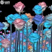 China Acrylic Sheet Flower Lawn LED Decoration Light Colorful for Shopping Mall Decor for sale